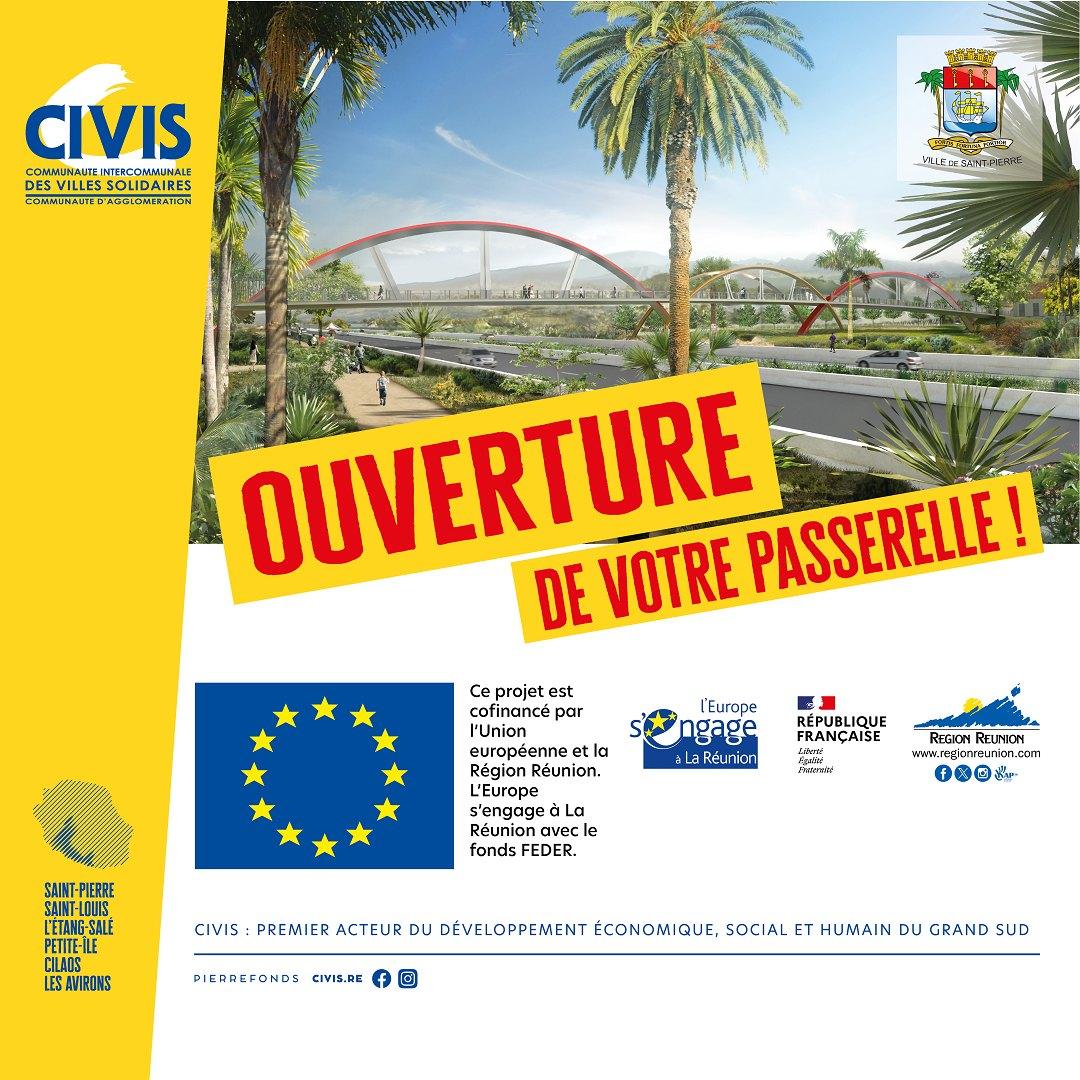 Ouverture de la passerelle de Pierrefonds