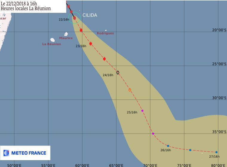 Cyclone tropical CILIDA : levée de la pré-alerte cyclonique