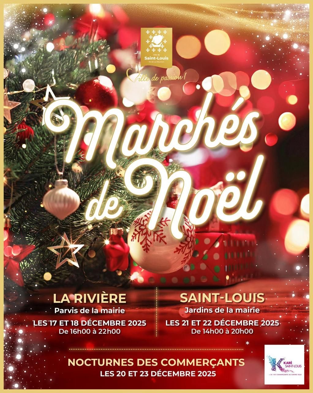 Marché de Noël à Saint-Louis et à La Rivière